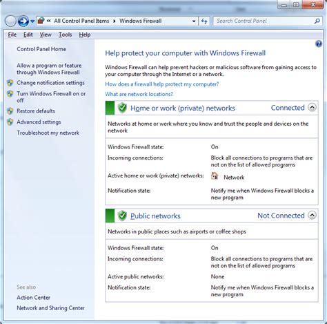 Windows 7 Firewall