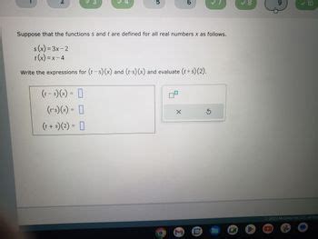 Answered Suppose That The Functions S And T Are Defined For All Real Numbers X As Follows S X