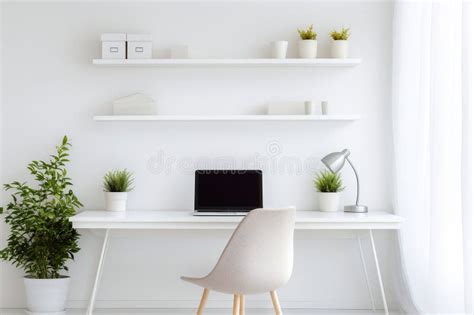 Modern Home Workspace With Ergonomic Furniture And Minimalist Design Ideal For Remote Work