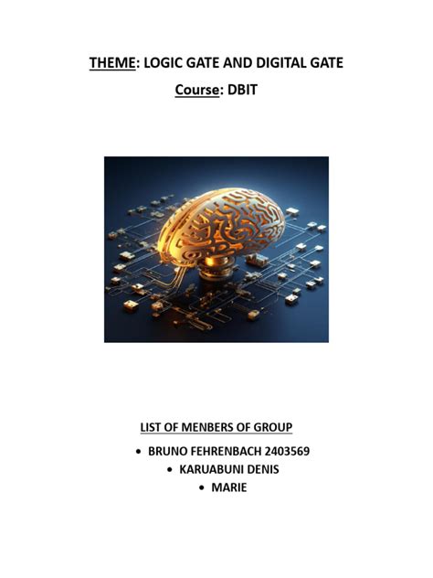 digital logic and logic gates pdf logic gate electronic circuits