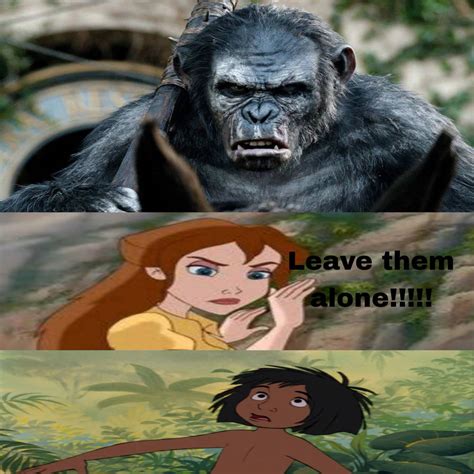 Jane Protects Mowgli From Koba By Carriejokerbates On Deviantart