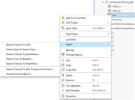 catalog pane — context menu option to export annot esri community