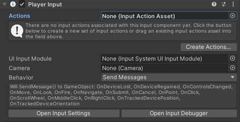 My Input Action Asset Doesnt Work But If I Let Player Input Create It