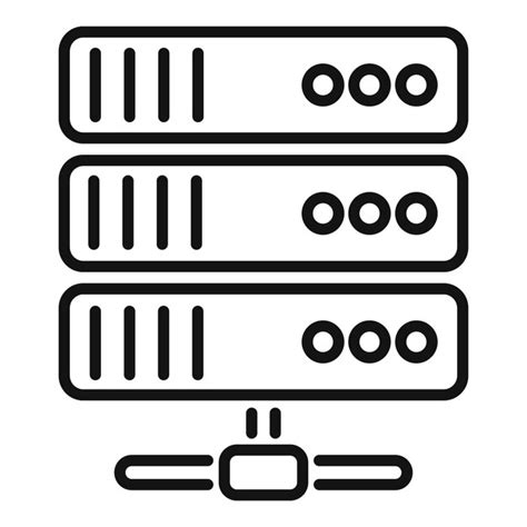 Premium Vector Network Icon Outline Vector System Database Data Marketing