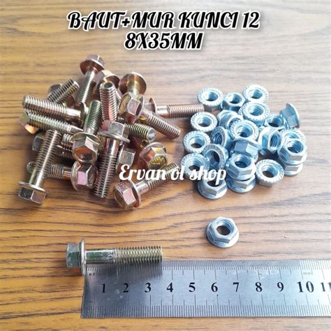 Jual Baut Baud 12 Kunci Ring Atau Pas Model Ori Motor 8mmx35mm Sudah