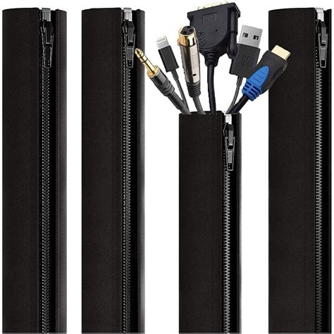 Cable Management Sleeve 4 Cable Sleeve Cord Organizers Pc Cable