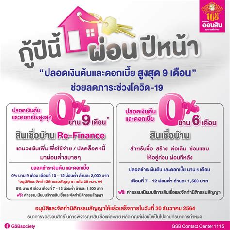 ออมสิน ออกแคมเปญ กู้ปีนี้ ผ่อนปีหน้า สินเชื่อบ้าน รีไฟแนนซ์บ้าน