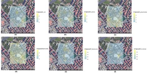 Kriging Mapping Of Inhibition Against Different Pathogens A E Coli Download Scientific