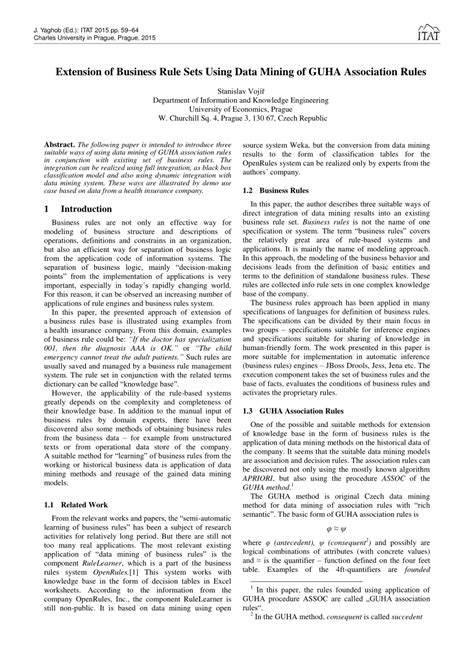 Pdf Extension Of Business Rule Sets Using Data Mining Of Guha Association Rules