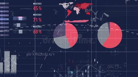 animation of digital data processing on black background stock footage