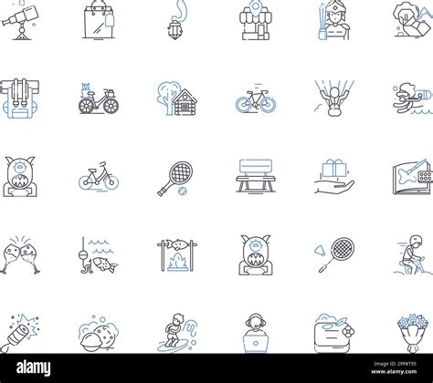 Productive Line Icons Collection Efficient Focused Driven Organized
