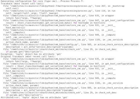 Update Of Configuration Failes Troubleshooting Checkmk Community