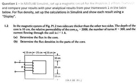 Solved Question 1− In MATLAB Simulink, set up a magnetic | Chegg.com