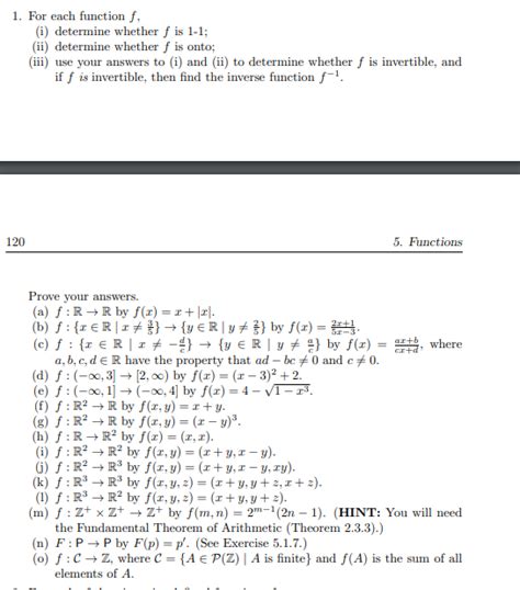 Solved For Each Function F I Determine Whether F Is