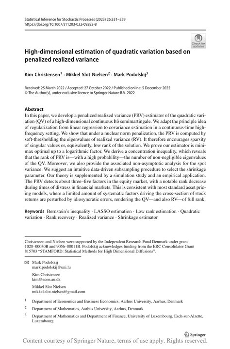 High Dimensional Estimation Of Quadratic Variation Based On Penalized