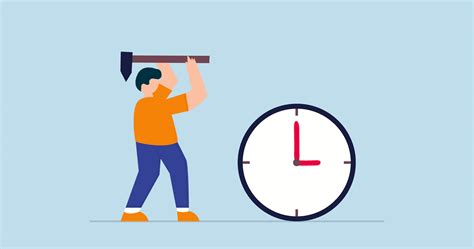 4k Animation Of Time Management Businessman Manager Or Office Worker