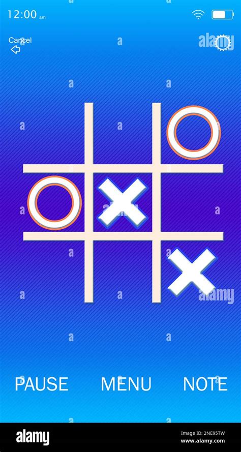 Virtual Tic Tac Toe Game For Smartphone And Computer Illustration