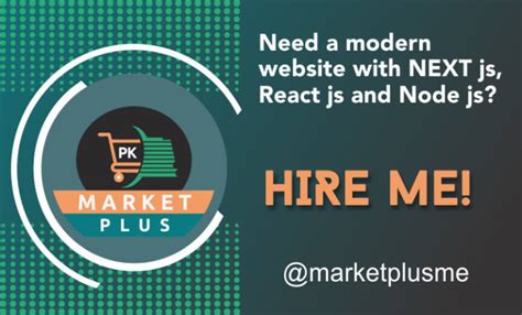 Develop Website Using Node Js React Js And Next Js By Marketplusme