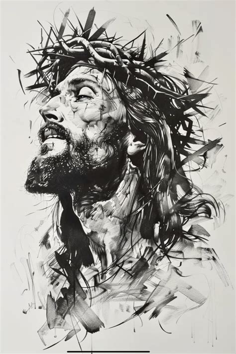 Jesus Tattoo Design Jesus Tattoo Ideas Black And White Jesus Tattoo Jesus Christ Tattoo Designs