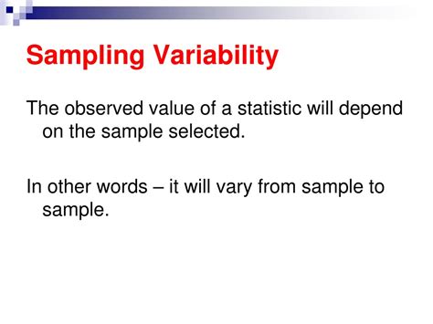 PPT Sampling Variability Exploring Point Estimates Distribution