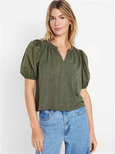 Puff Sleeve Blouses Old Navy