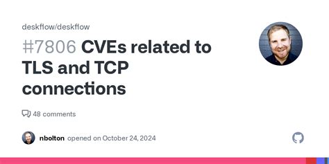 cves related to tls and tcp connections · issue 7806 · deskflow