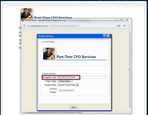 Creating A Custom Header