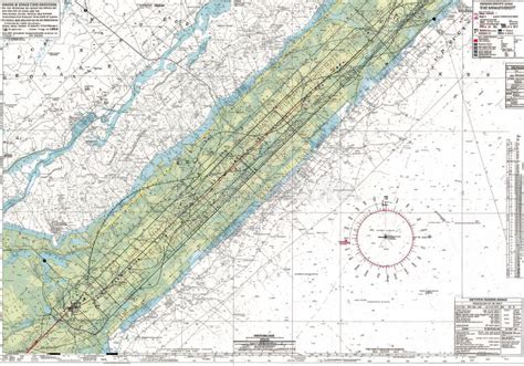 Detailed Aviation Sectional Chart Featuring Green Blue Corridor With