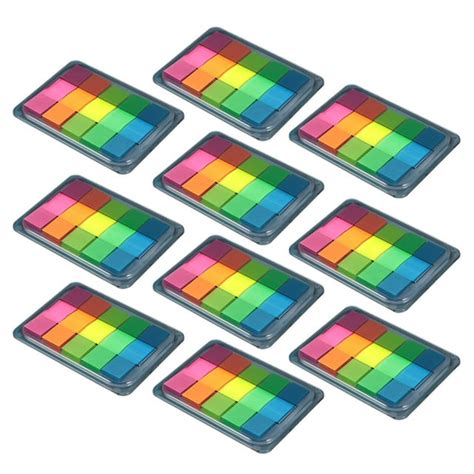 10 Pcs Sticky Flags Tabs Notepad Highlighting Notes Flagging Notes