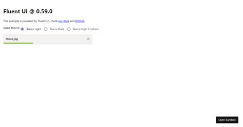 Fluent Ui Example Codesandbox