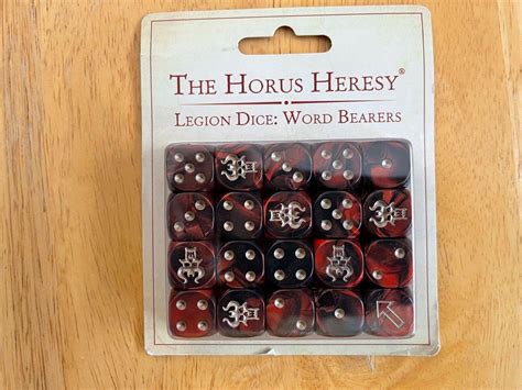 Horus Heresy Warhammer 40k Chaos Space Marine Word Bearers Dice Set 20