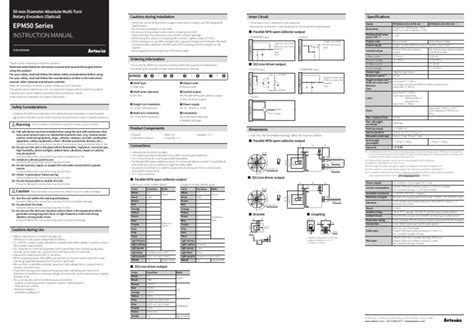 Epm50 Absolute Multi Turn Rotary Encoders Optical Pdf Power Supply Electrical Engineering