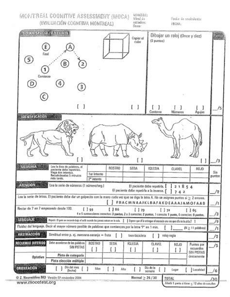 Moca Spanish Pdf