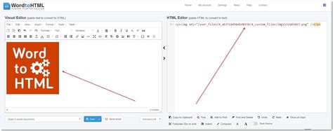 paste images as files feature word to html