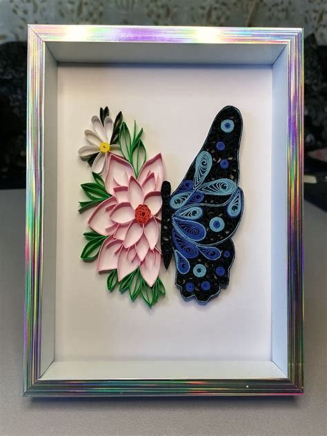 Квилинг слика “Пеперутка со две лица“ Креативно мк