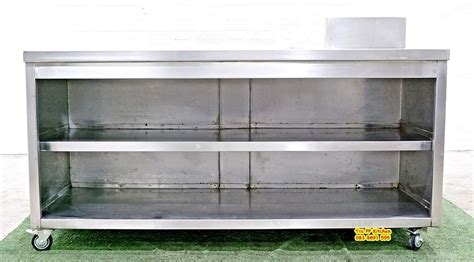 ขายแล้วจร้า ขายตู้เก็บของสแตนเลสแท้ แบบเปิดหน้า สภาพดี สแตนเลสหนา ขนาดกว้าง150cm ทำจาก