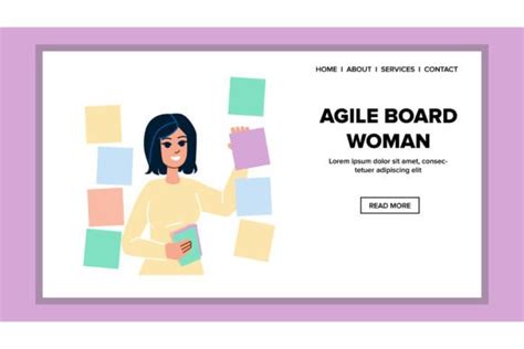Agile Board Woman Vector Graphic By Sevvectors Creative Fabrica