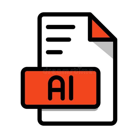 Ai File Format Icon Type File Extension Symbol Stock Vector