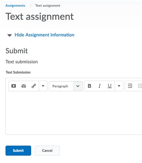 Assignment Submission Type Overview Brightspace Support Vanderbilt