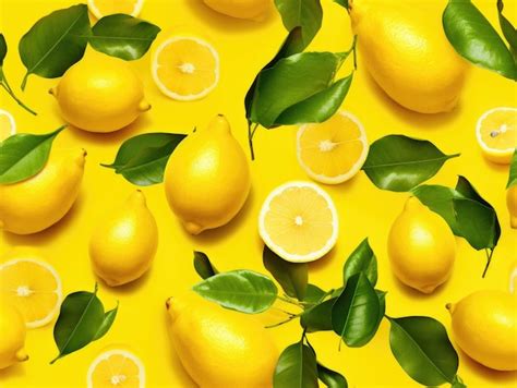 Premium Photo Lemons Background As Seamless Tile Generative Ai