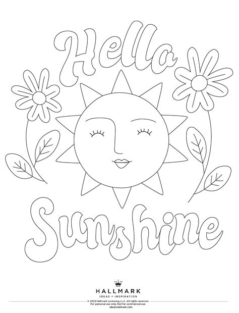 Sunshine Coloring Pages Printable Summer Coloring Pages Crafty