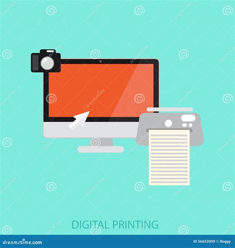 Digital Printing Stock Vector Illustration Of Publication 56653009
