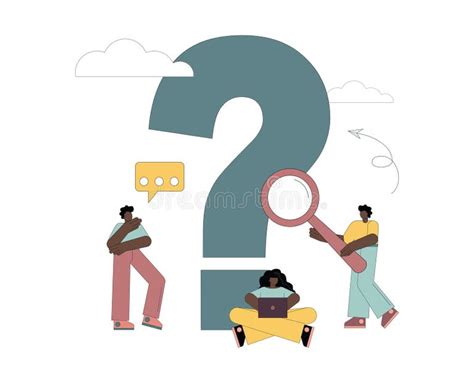 Statement Of A Question Search For An Answer Stock Vector