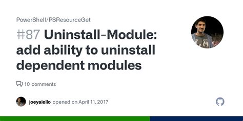 Uninstall Module Add Ability To Uninstall Dependent Modules Issue PowerShell