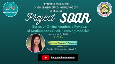 Representing A Quadratic Function Using Table Of Values Youtube