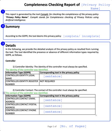 Template Of Completeness Analysis Report Download Scientific Diagram