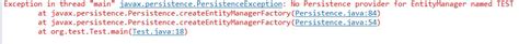 Exception In Thread Main Javaxpersistencepersistenceexception No