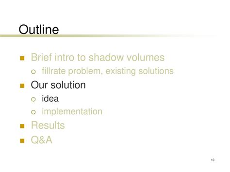 a hierarchical shadow volume algorithm ppt download