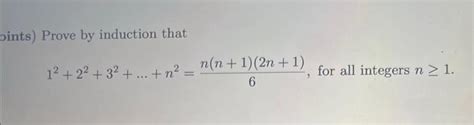Solved Ints Prove By Induction That