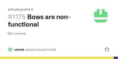 Bows Are Non Functional · Issue 1175 · Allthemodsatm 9 · Github
